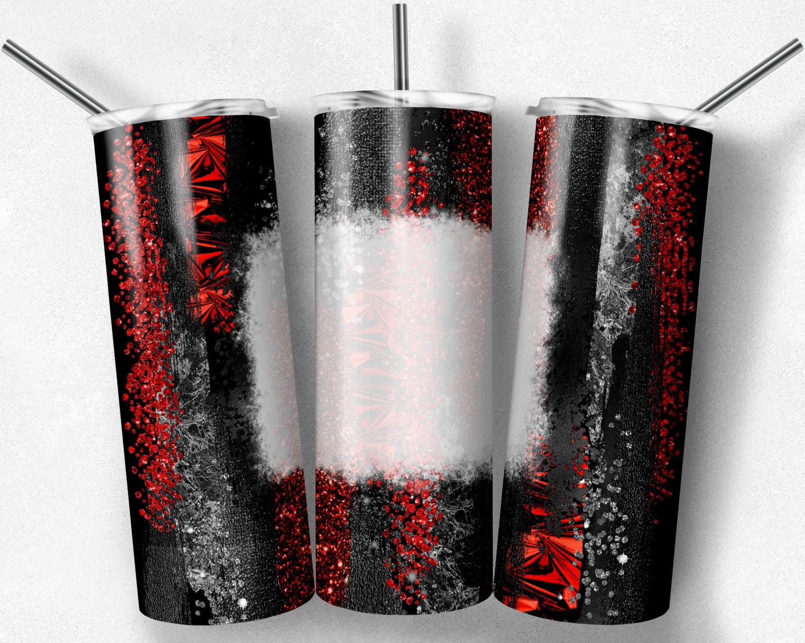 Black and Red Glitter Brush Strokes With Bleach Paint - Etsy