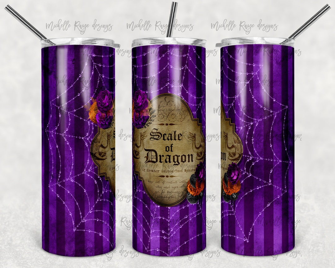 Purple Striped, Scale of Dragon, Label, Halloween, Sublimation, 20 Oz ...