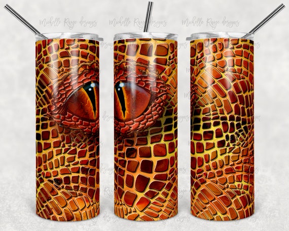 Orange and Yellow Dragon Dragon Scales 20 Oz Skinny Tumbler | Etsy