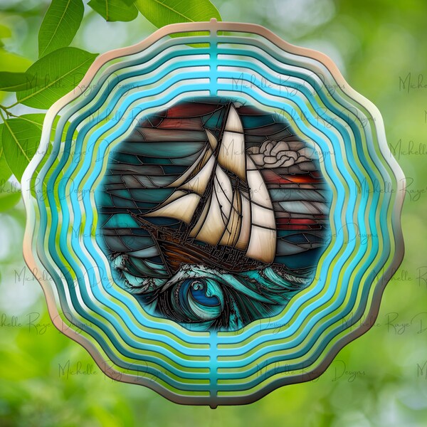Sailboat Wind Spinner - Etsy