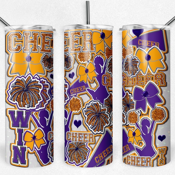 Gold and Purple Cheer Png - Etsy