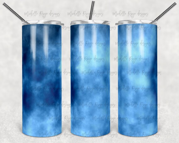 Blue Smoke Background Swirly Hazy Sublimation for Skinny - Etsy