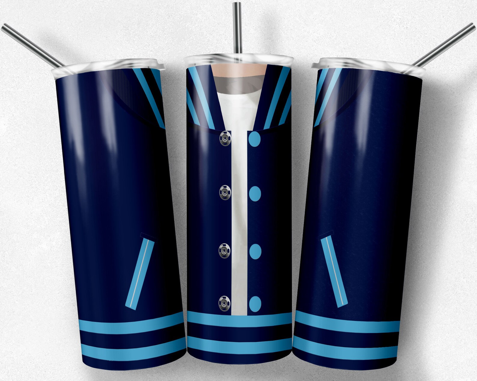 Boys Varsity Jacket, Navy Blue and Light Blue, Sports, School Spirit ...