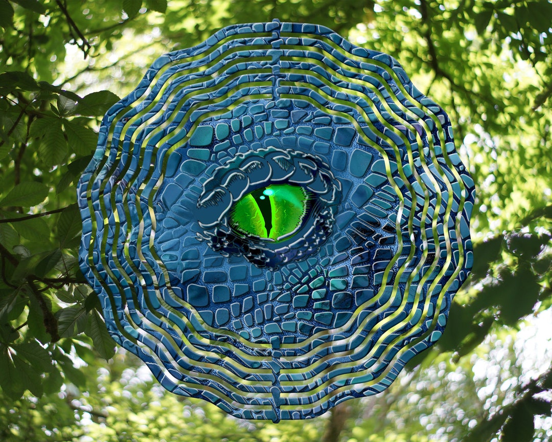 Dragon Eye With Blue Background Wind Spinner Design,wind Spinners for ...