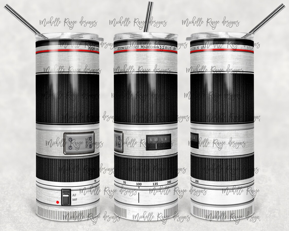 Silver Camera Lens Photography Sublimation 20 oz. Skinny | Etsy