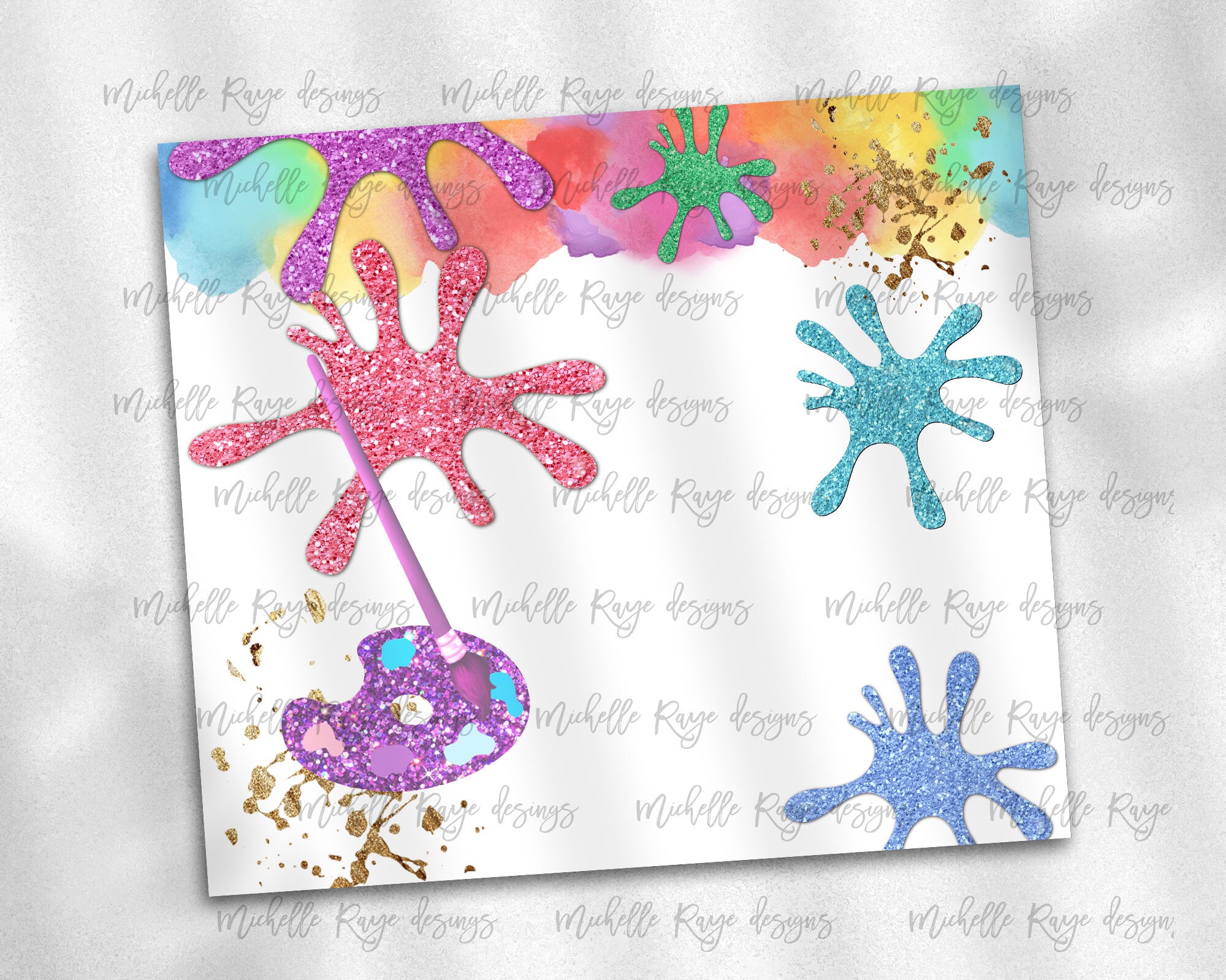 Artist Paint Splotches, Artist Palette, Paint Splats, Sublimation ...
