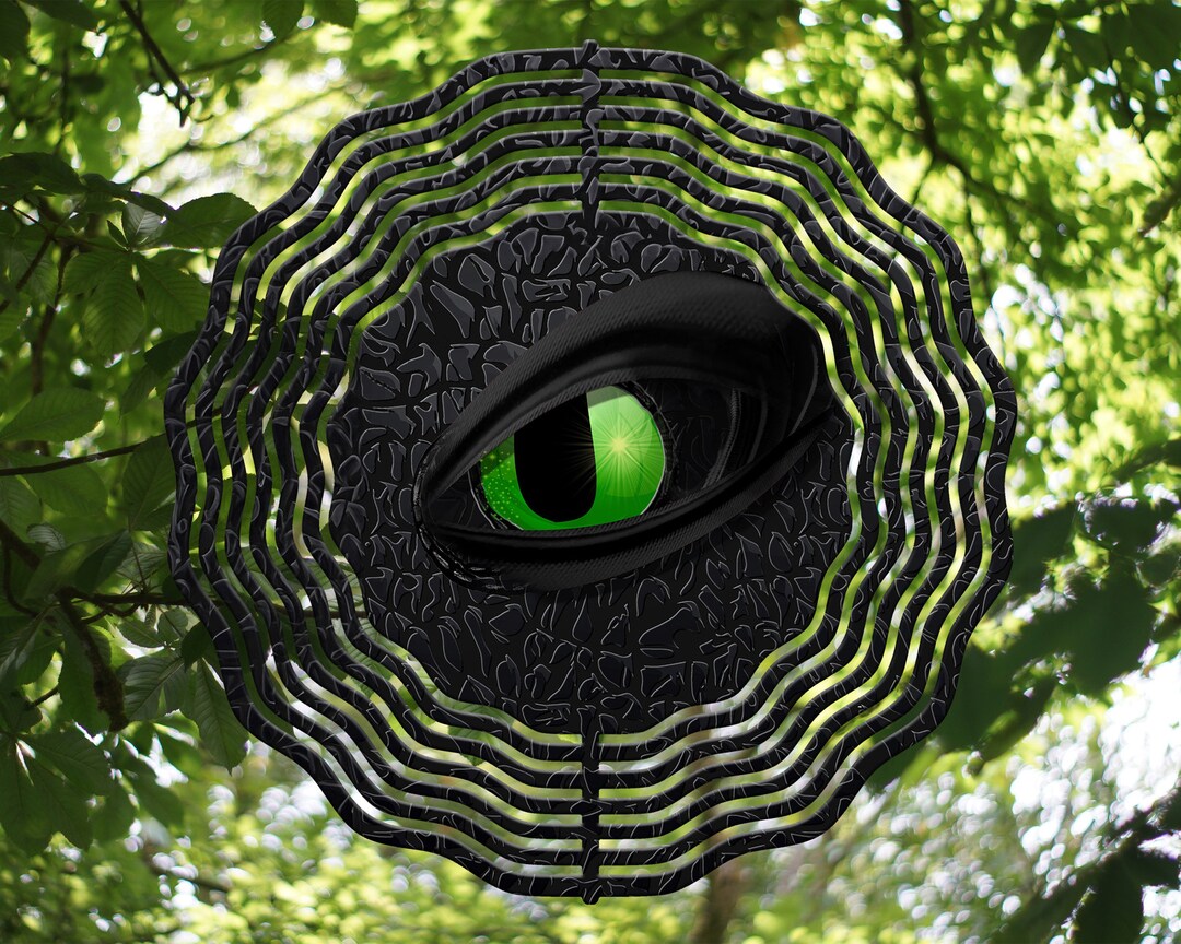 Black Dragon Eye Wind Spinner Design, Wind Spinners for Outdoors ...