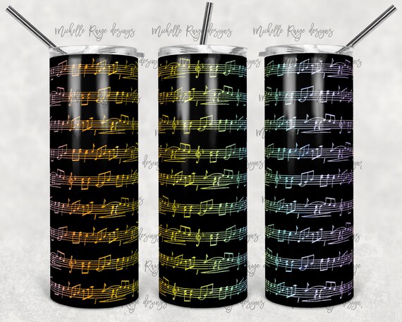 Black and Pastel Rainbow Music Notes Sheet Music - Etsy