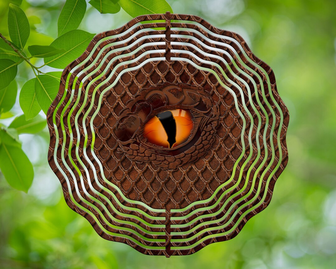 Dragon Eye Brown Grunge Look Wind Spinner Design,wind Spinners for ...