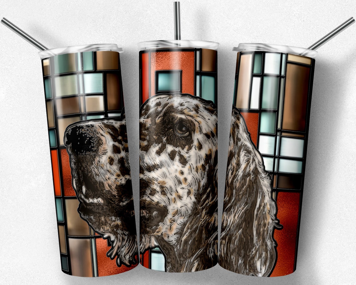 English Setter Stained Glass PNG Wrap Long Haired German - Etsy