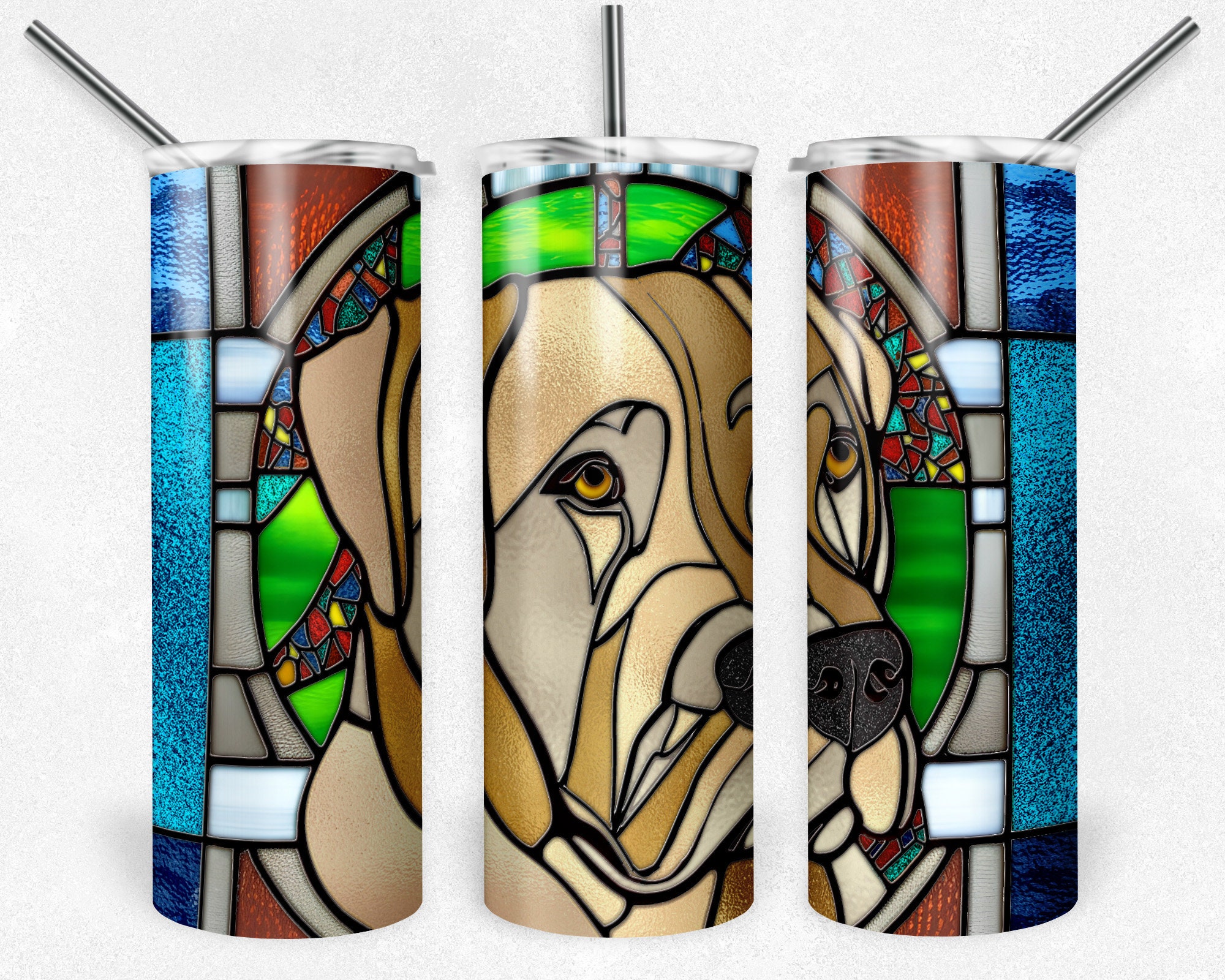 Yellow Lab Stained Glass PNG Wrap Labrador Retriever - Etsy