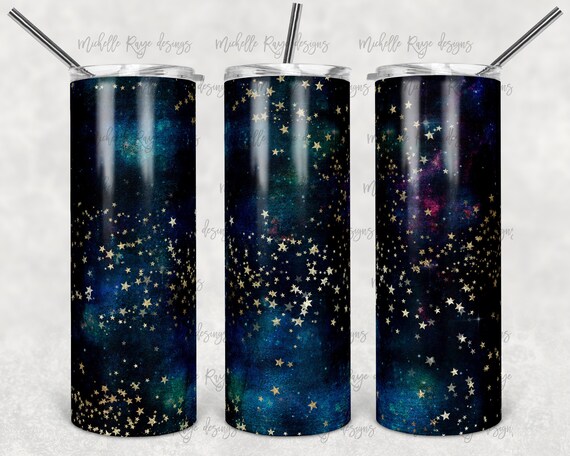 Galaxy Night Sky Metallic Gold Stars Starry Night Milky - Etsy