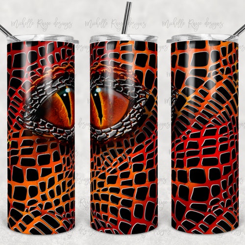 Dragon Eye Orange and Black Dragon Scales 20 Oz Skinny - Etsy