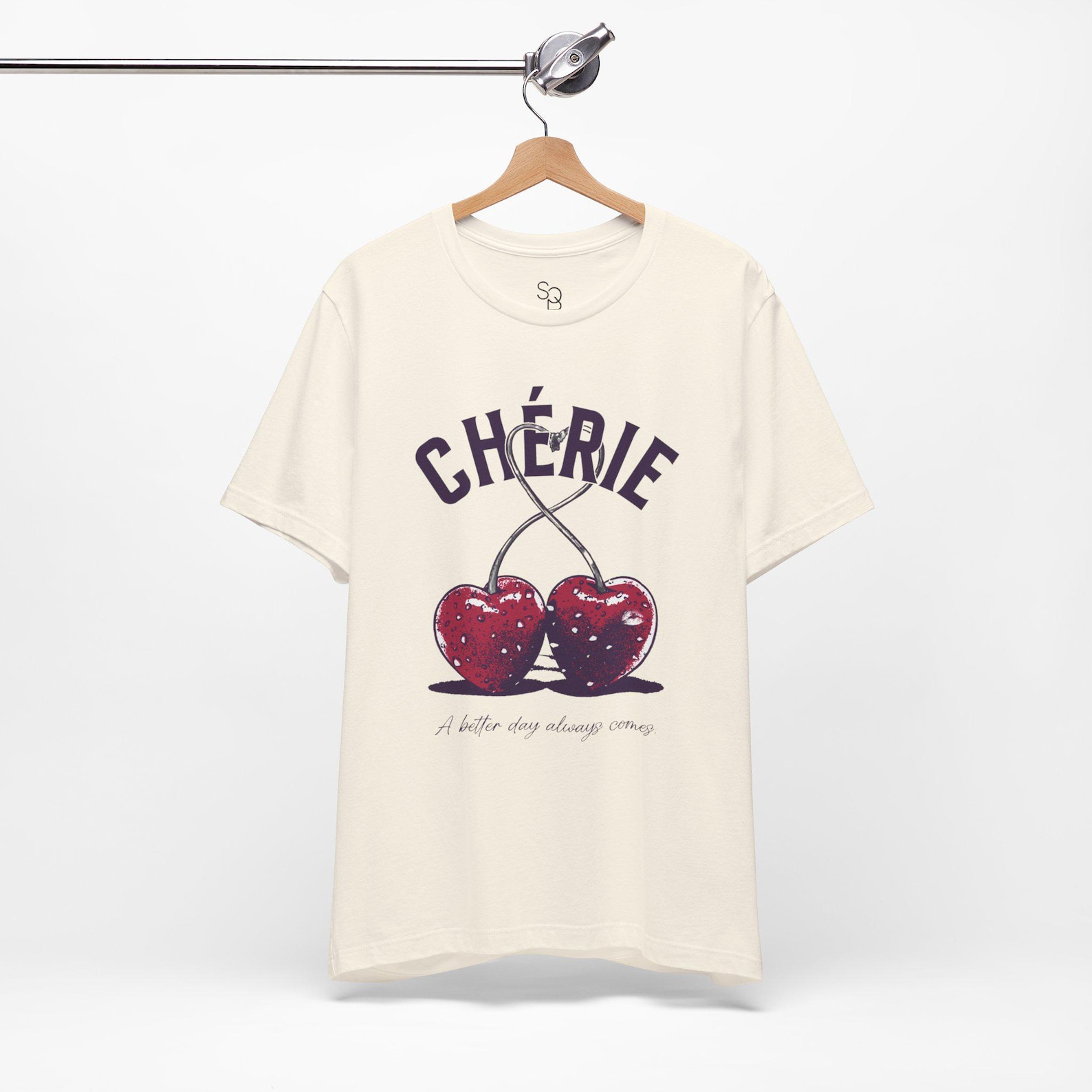 Cherry Chérie T-shirt, Retro Graphic Tee, Cute Gift for Her, Summer ...
