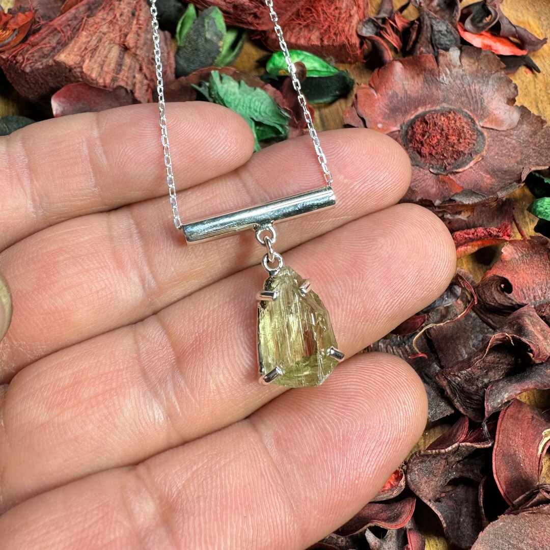 Handmade Diaspore Silver Pendant, 925K Sterling Silver Pendant, Raw ...