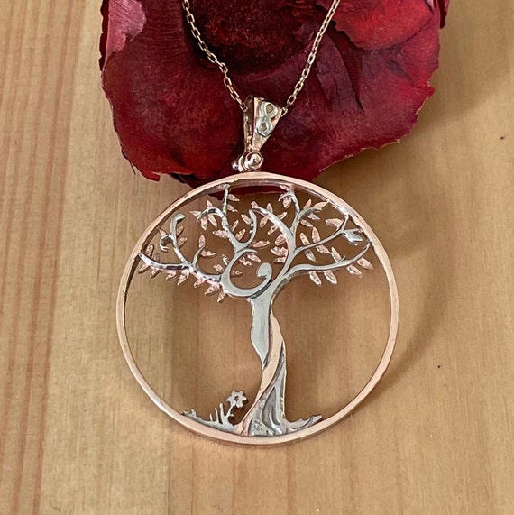 Tree of Life Pendant Sterling Silver Tree Pendant | Etsy