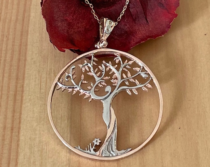 Tree of Life Pendant Sterling Silver Tree Pendant - Etsy