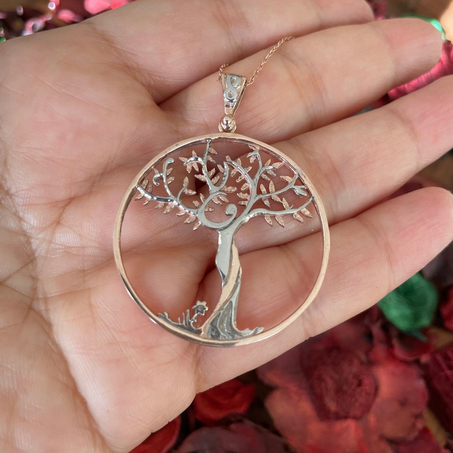 Tree of Life Pendant Sterling Silver Tree Pendant | Etsy