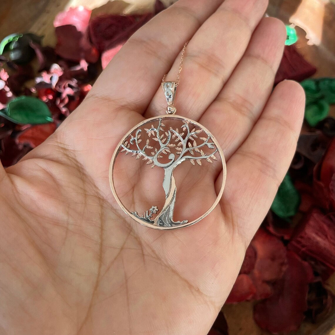 Tree of Life Pendant Sterling Silver Tree Pendant | Etsy