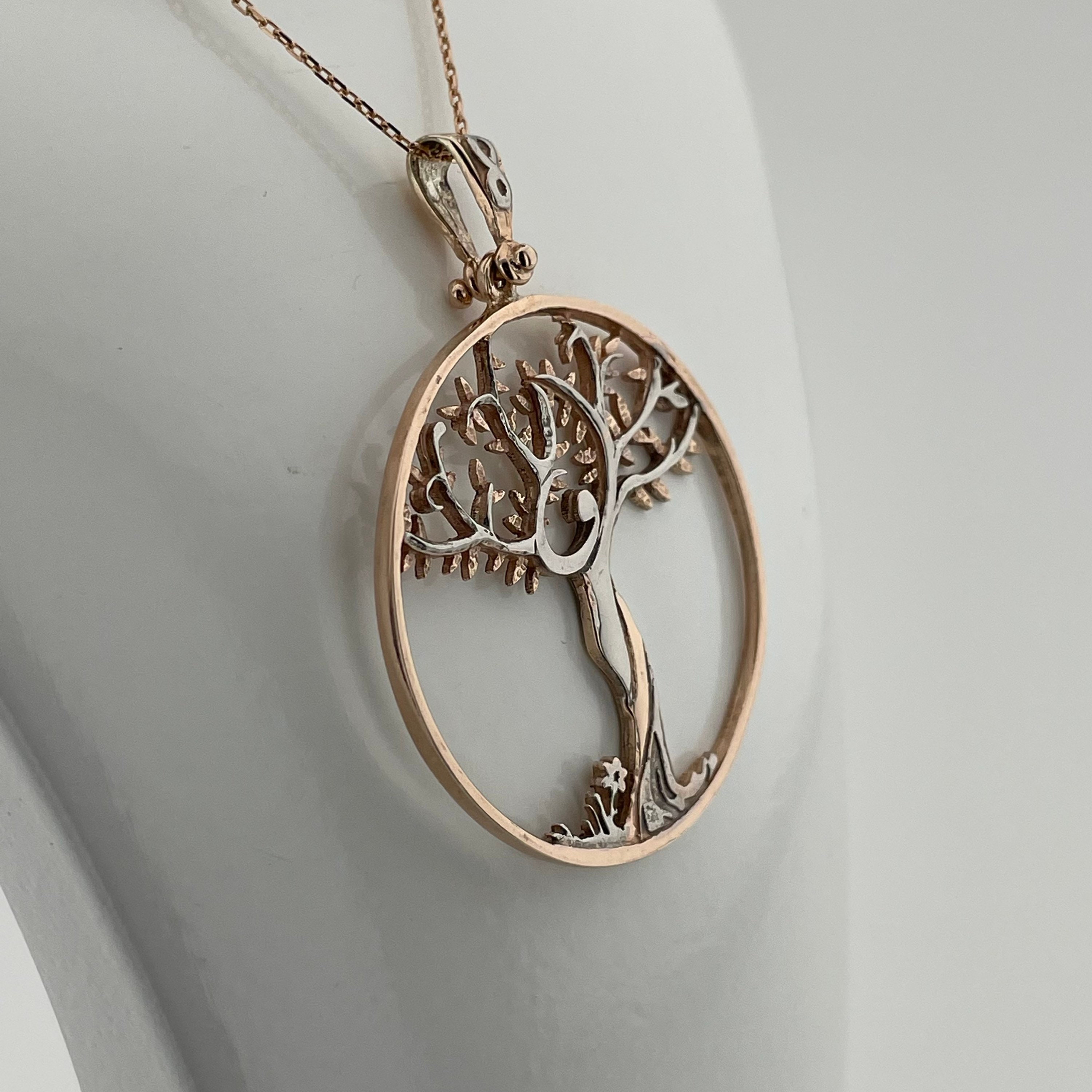 Tree of Life Pendant Sterling Silver Tree Pendant | Etsy