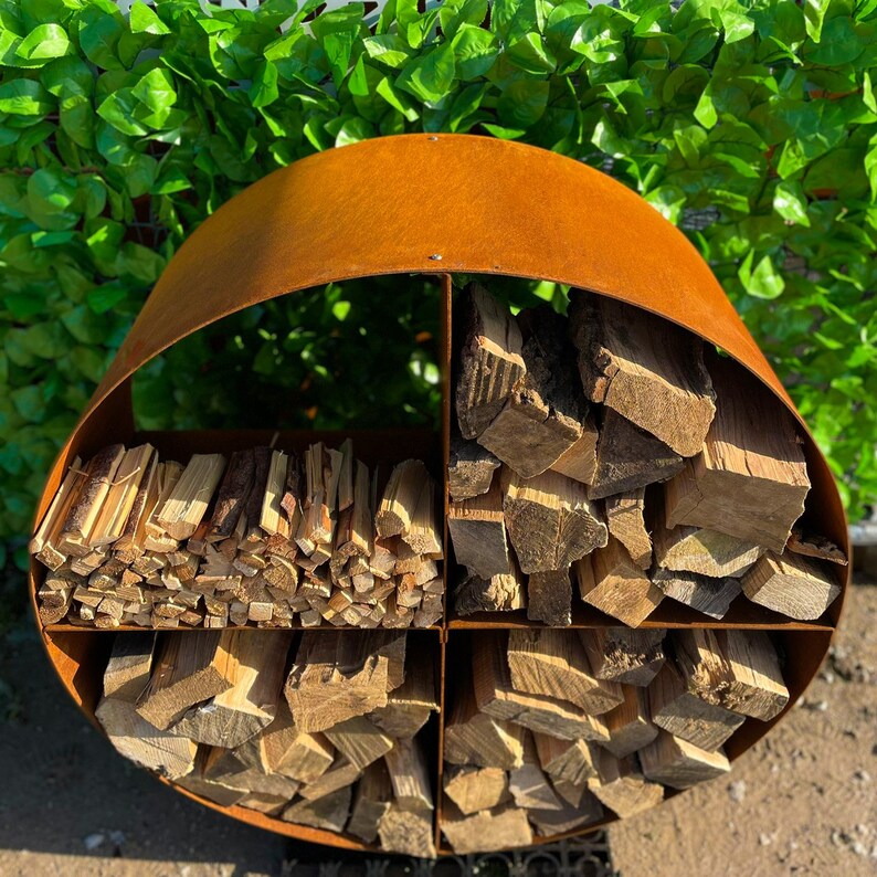 Corten Steel Log Store Circle / Circular Log Store /metal Log | Etsy