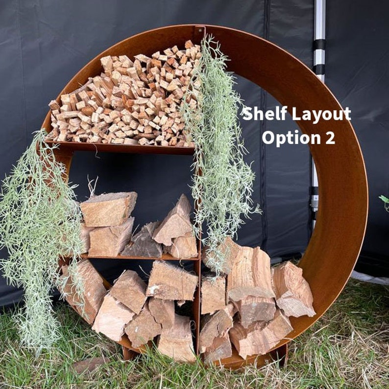 Corten Steel Log Store Circle / Circular Log Store /metal Log Store ...