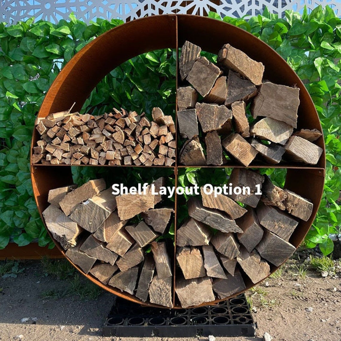 Corten Steel Log Store Circle / Circular Log Store /metal Log Store ...