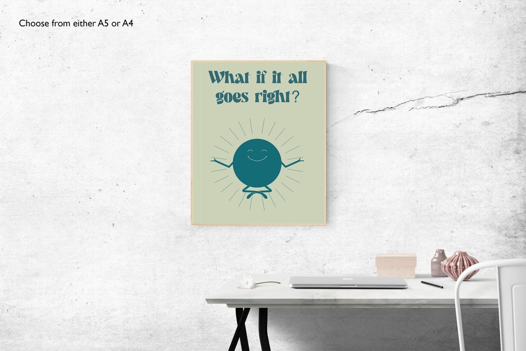 What If It All Goes Right Recycled Art Print A5 A4 - Etsy