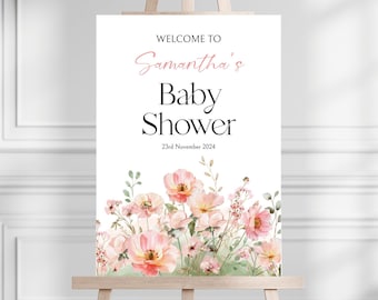 Baby Shower A2 Board Sign Personalised - Etsy UK