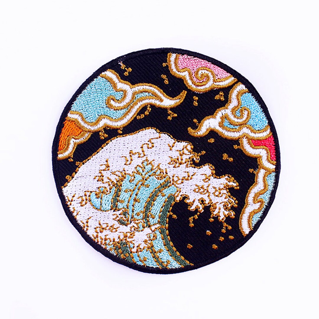 Surf Wave Patch / Iron-on Embroidered Patch / Applique - Etsy