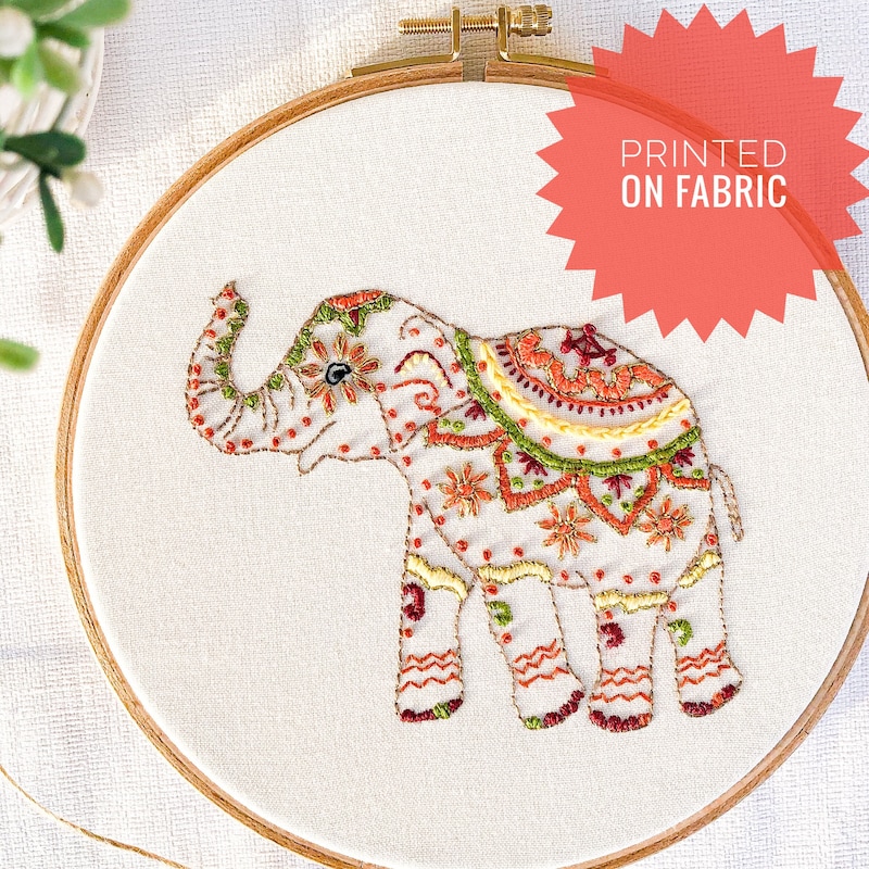 Elephant Embroidery - Etsy