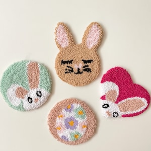 Punch Needle Coasters Kit Set | Easter Coasters Kit | Beginner Punch ...