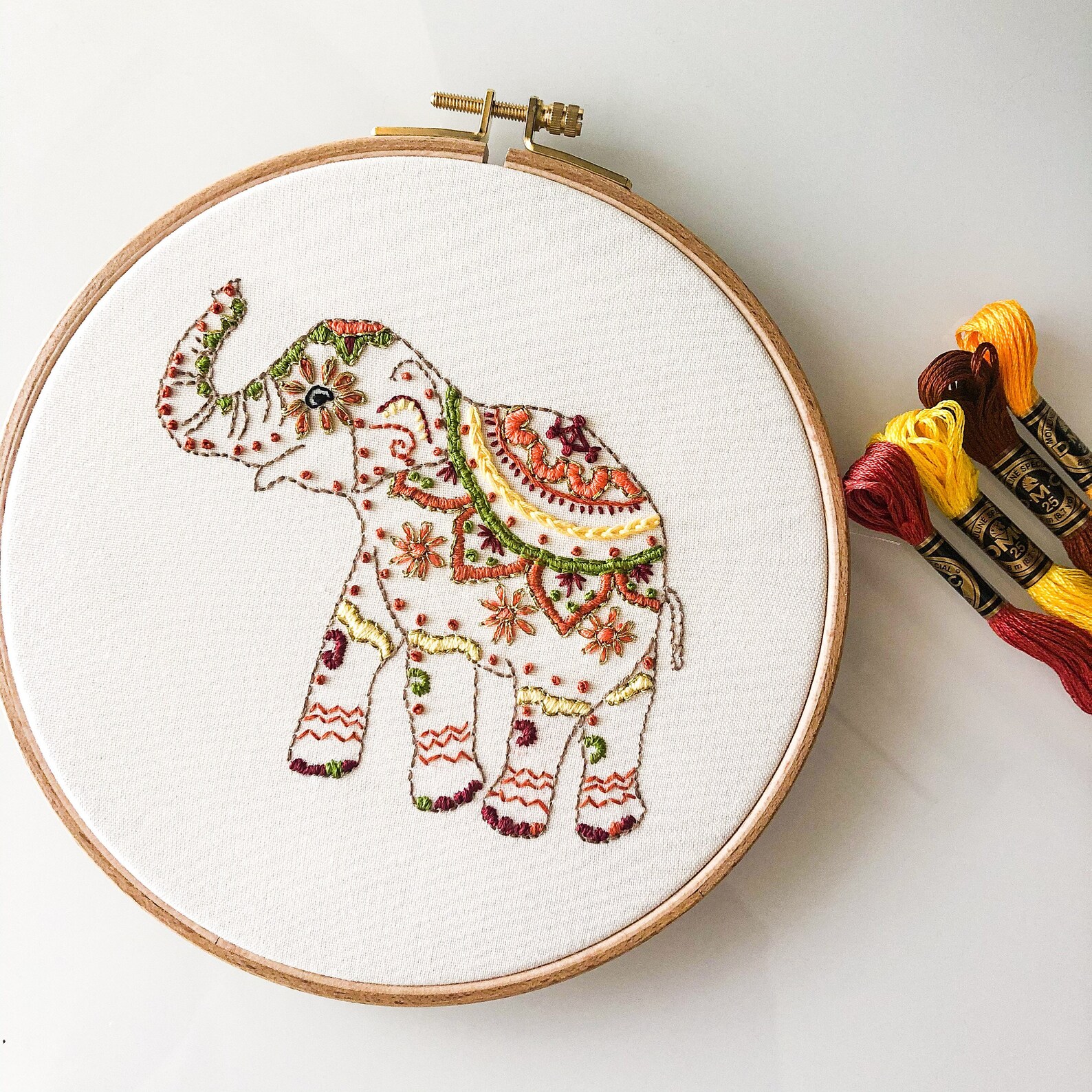 Embroidery Kit. Elephant Embroidery. Beginner Starter | Etsy