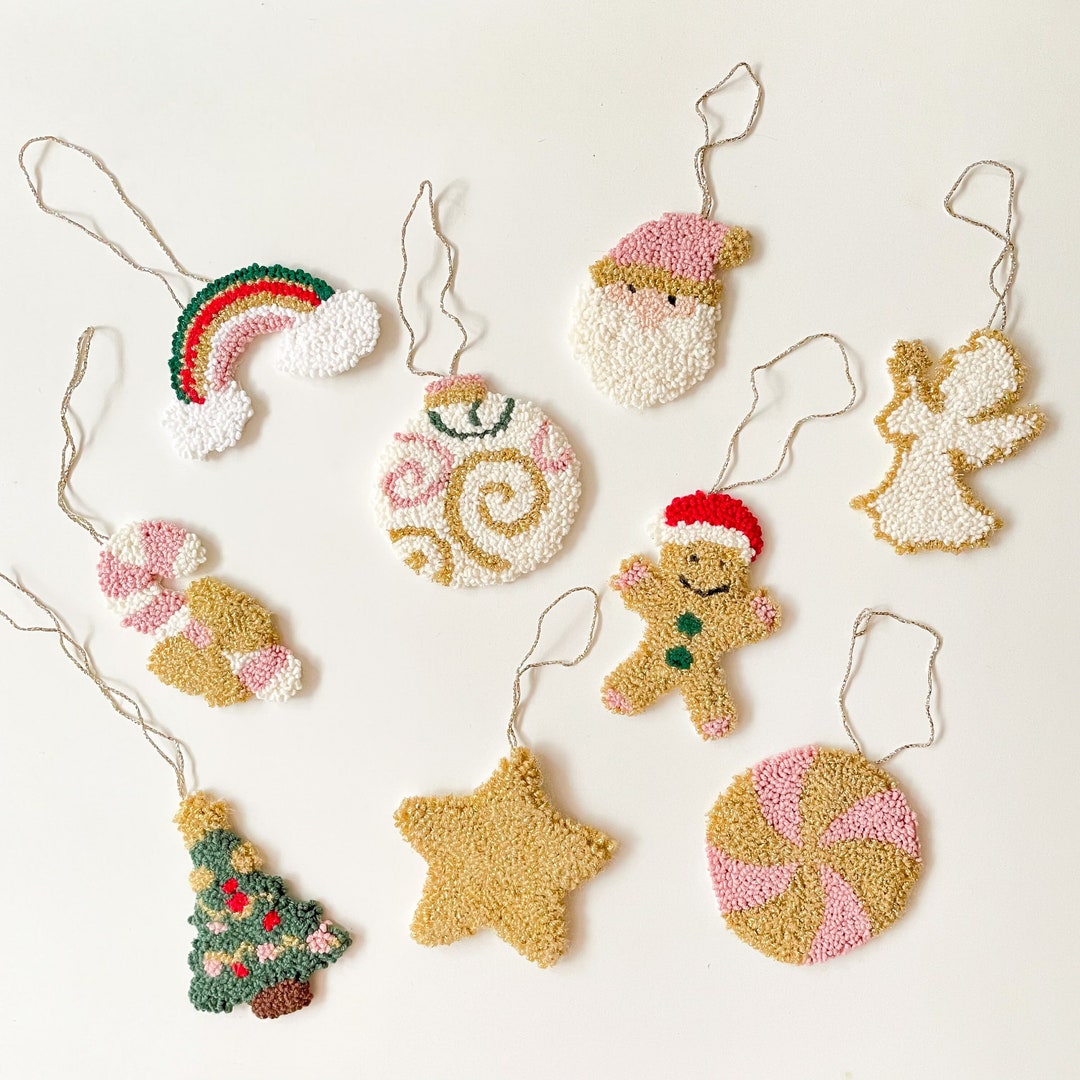 Christmas Tree Ornaments | Christmas Decoration | Handmade Tufted ...