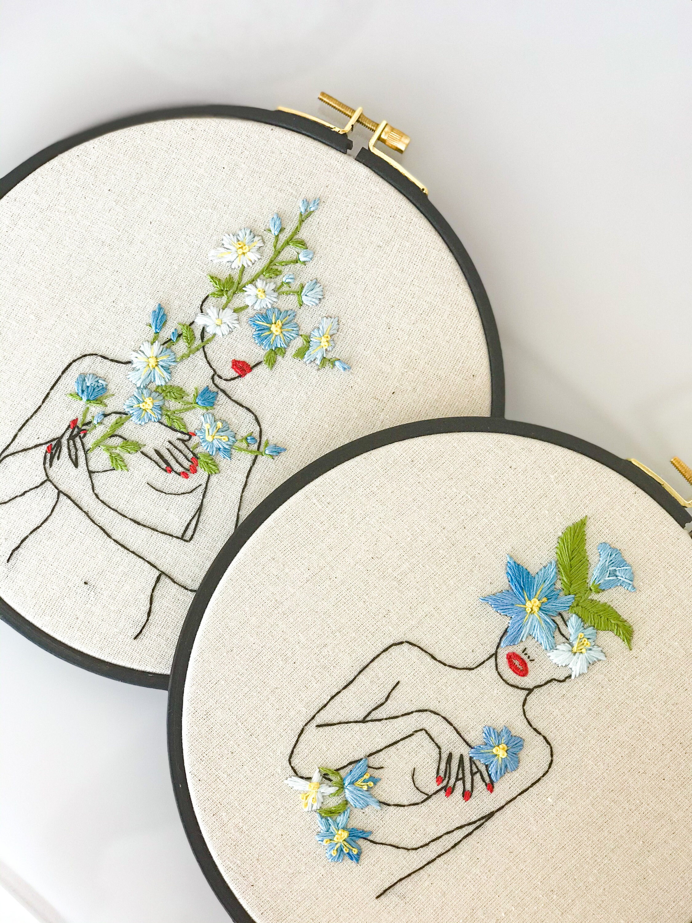 Forget Me Not Set. Embroidery Kit. Beginner Embroidery Set. | Etsy