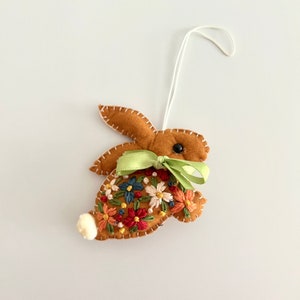 Easter Bunny Felt Ornaments Set / Easter Felt Eggs / Easter Gift ...