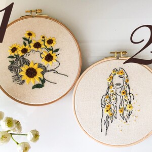 Sunflower Girls Embroidery Kit. Feminist Hoop Art. Stitching Gift ...