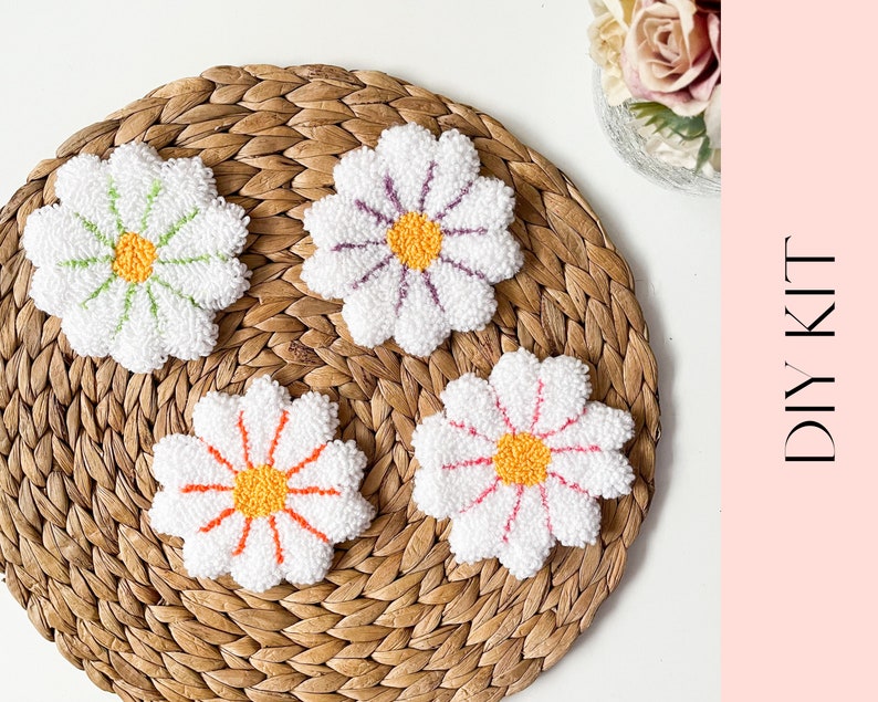 Daisy Punch Needle DIY Kit Beginner Tufted Kit Punch - Etsy