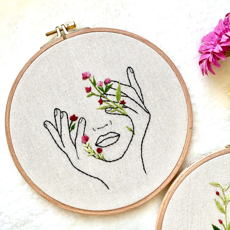 Beginner Embroidery Kit Set. Line Art Embroidery. One Line - Etsy