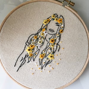 Sunflower Girls Embroidery Kit. Feminist Hoop Art. Stitching Gift ...