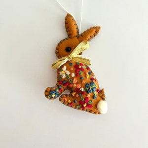 Easter Bunny Felt Ornaments Set / Easter Felt Eggs / Easter Gift ...