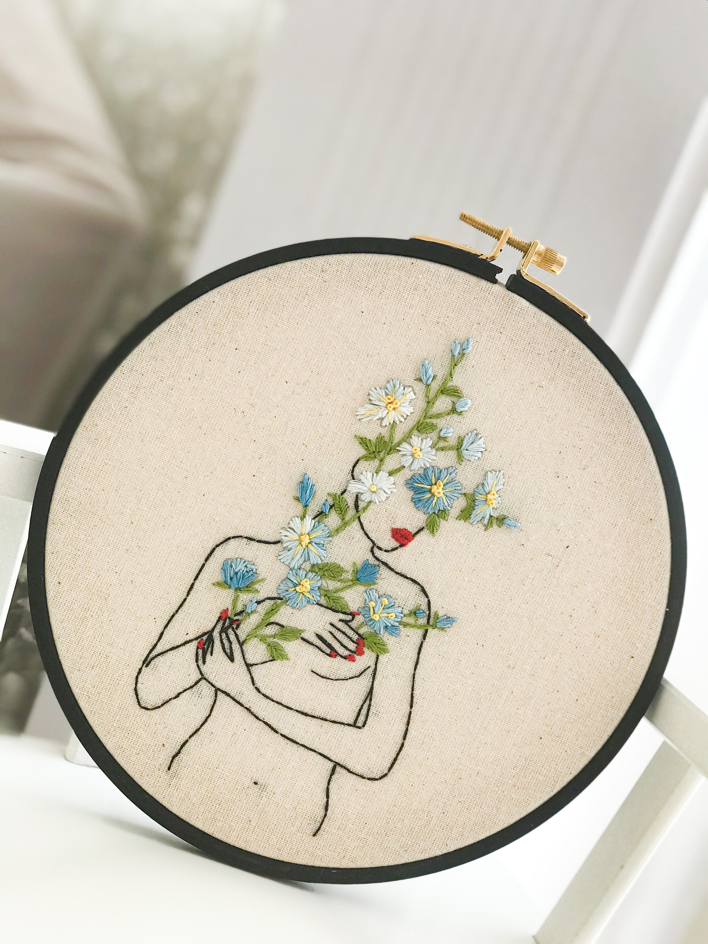 Forget Me Not Set. Embroidery Kit. Beginner Embroidery Set. | Etsy