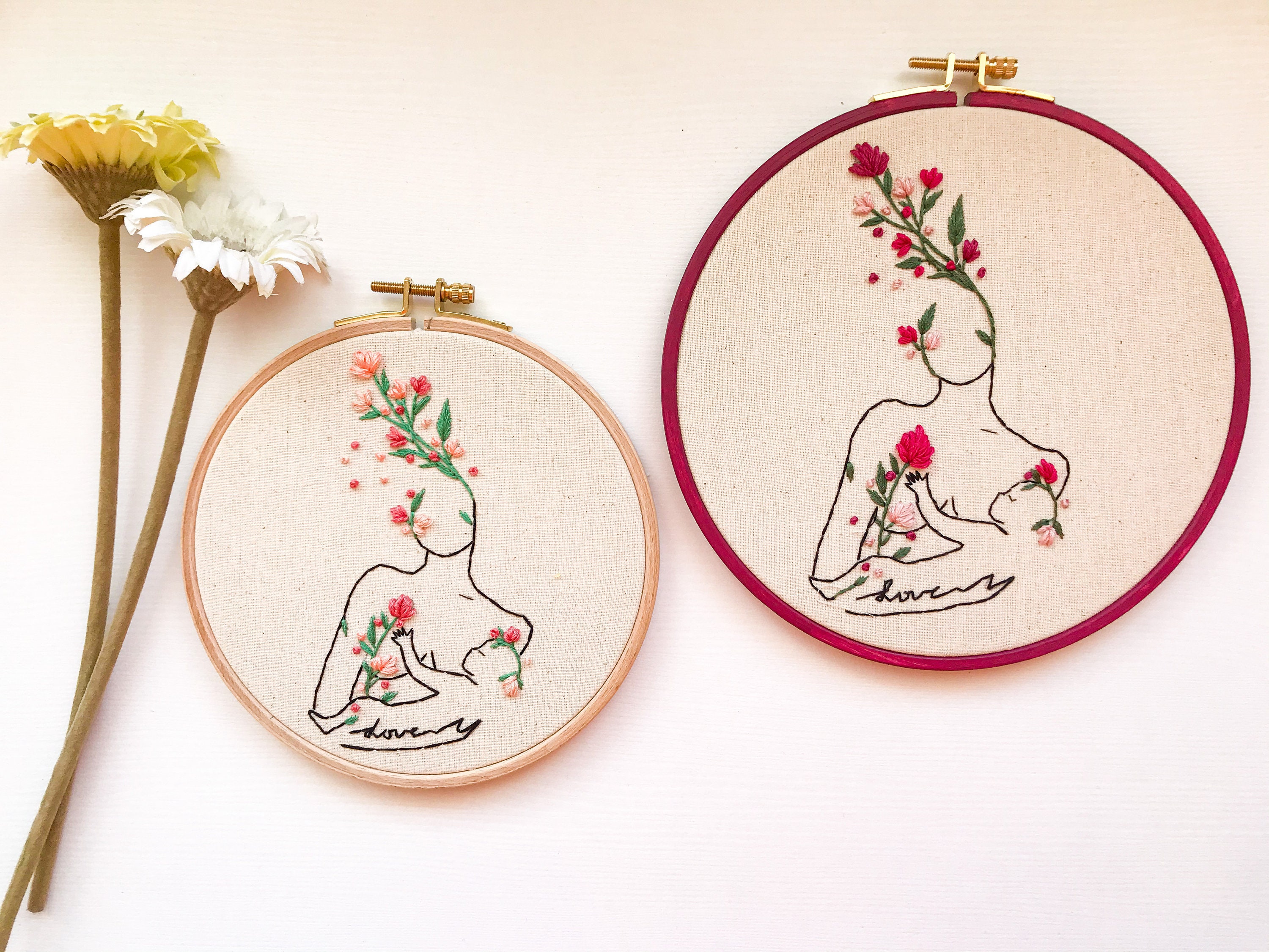 Love Mother / Embroidery Kit / Stitching Gift / Mothers Day | Etsy