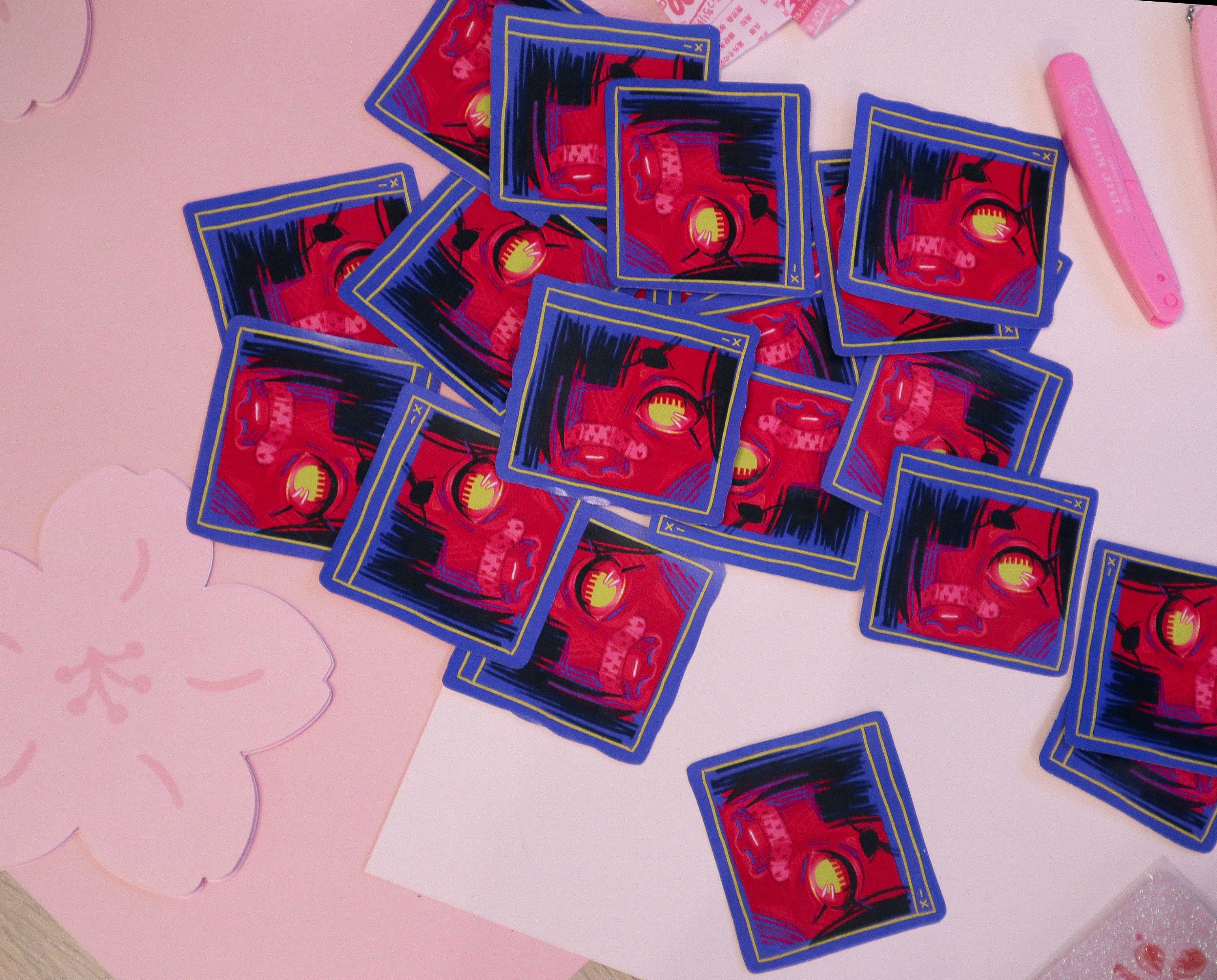 Demon Girl Sticker Cute Purple Original Anime Girl Glossy - Etsy