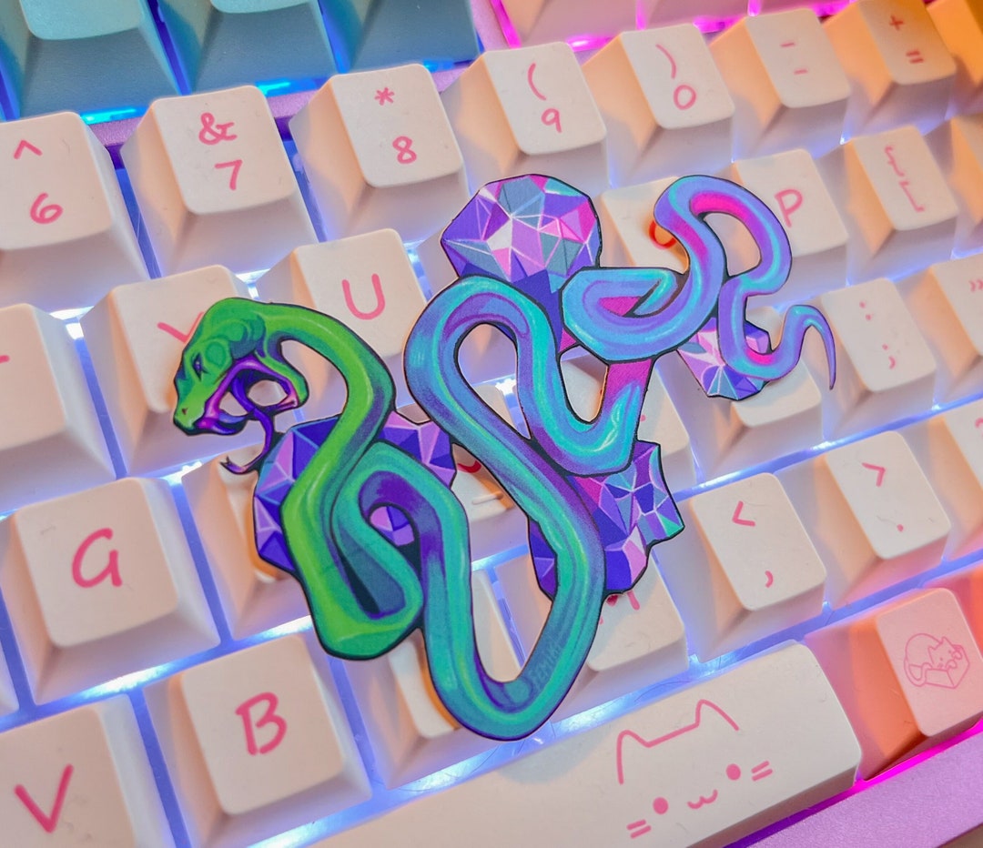Snake Precious Stone Matte Holographic Sticker | Waterproof Matte ...