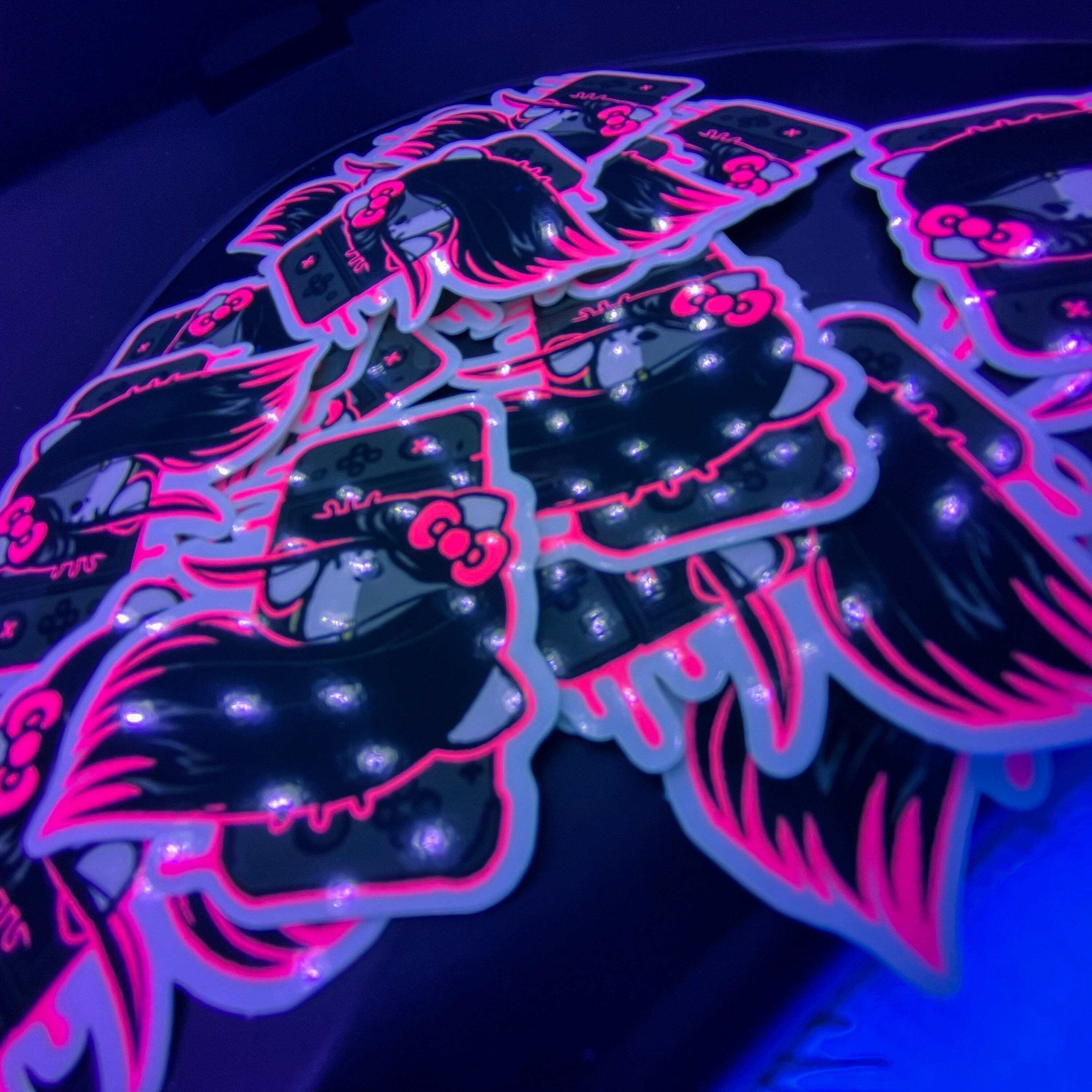 NEON Switch Sadako Sticker | Transparent Gamer Samara Sadako the Ring ...