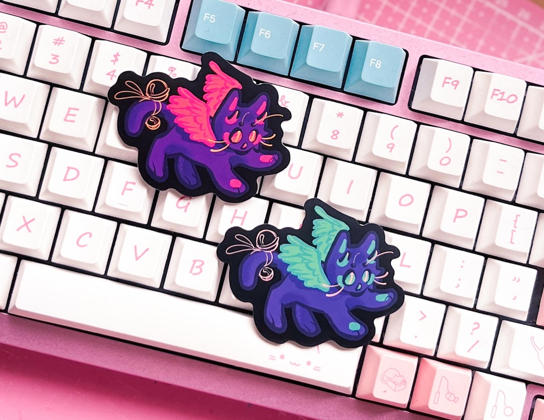 Alien Angel Cat Sticker Set! - Etsy
