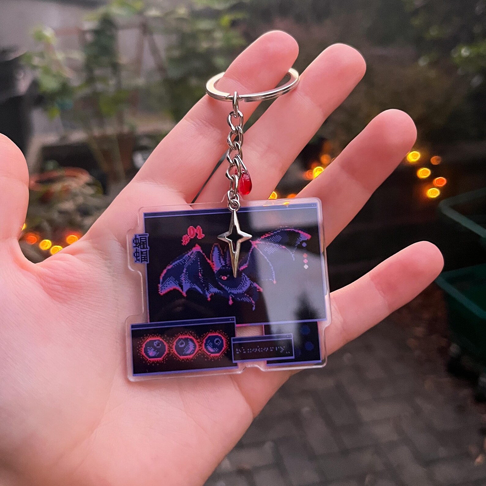 Fruit Bats Pixel Art Acrylic Keychain! - Etsy