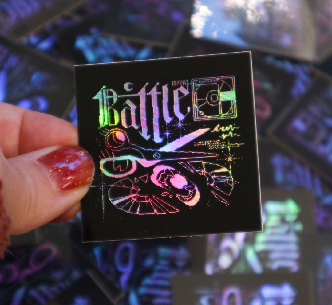 HOLO Pixel Art Sticker | Original Design Cute but Spooky Artwork | Goth ...