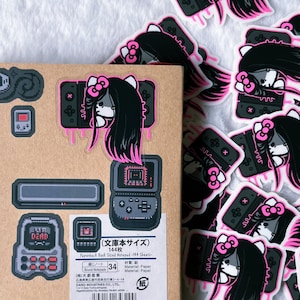 NEON Switch Sadako Sticker | Transparent Gamer Samara Sadako the Ring ...